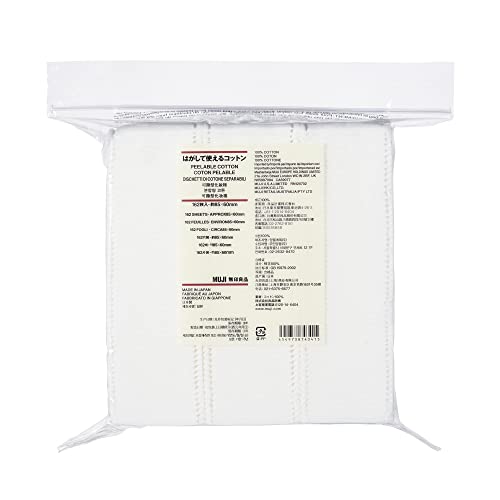 MUJI 4549738743415 Peelable Sheets, One Size, White