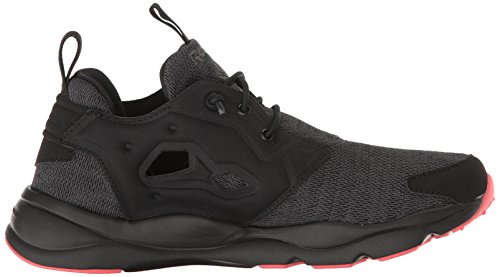 Reebok Women's Furylite Sole Running Shoe, Black/Gravel/Fire Coral, 5 M US