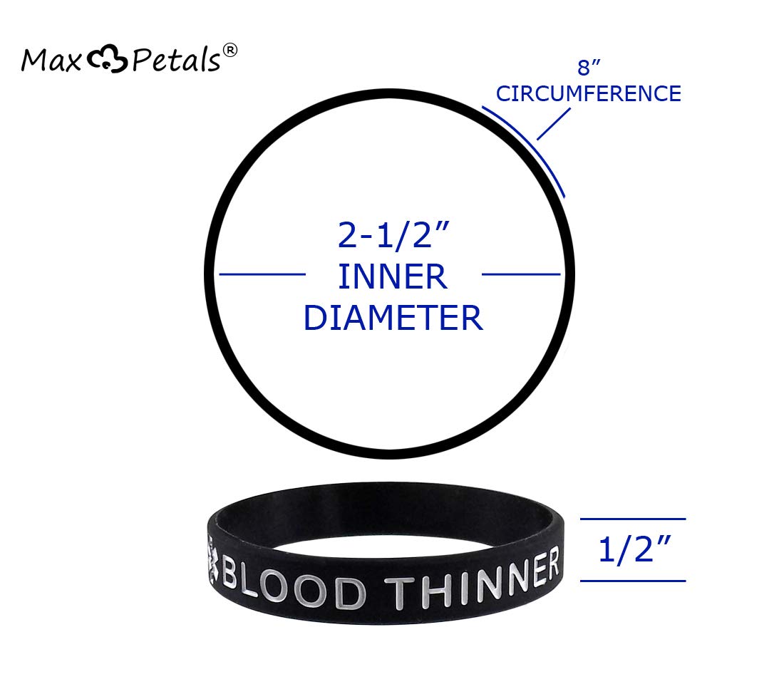 Max Petals 5 Pack - BLOOD THINNER Silicone Bracelet Wristbands