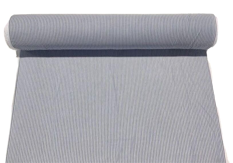 Navy Blue White 100 Percent Cotton Lawn Stripe Apparel Fabric Sheer 58 Inches Wide by The Yard
