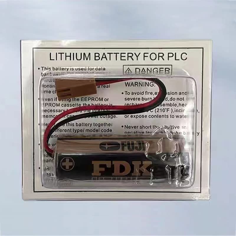 YYSHINE (10-Pack) CR8-LHC 3V 2600mAh Lithium Battery Replacement for Fuji FDK CR8-LHC PLC Controller Backup Battery with Brown Plug