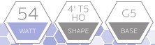 LUXRITE LR20775 (4-Pack) F54T5/835/HO 54-Watt 4 FT T5 High Output Fluorescent Tube Light Bulb, Natural 3500K, 4200 Lumens, G5 Mini Bi-Pin Base