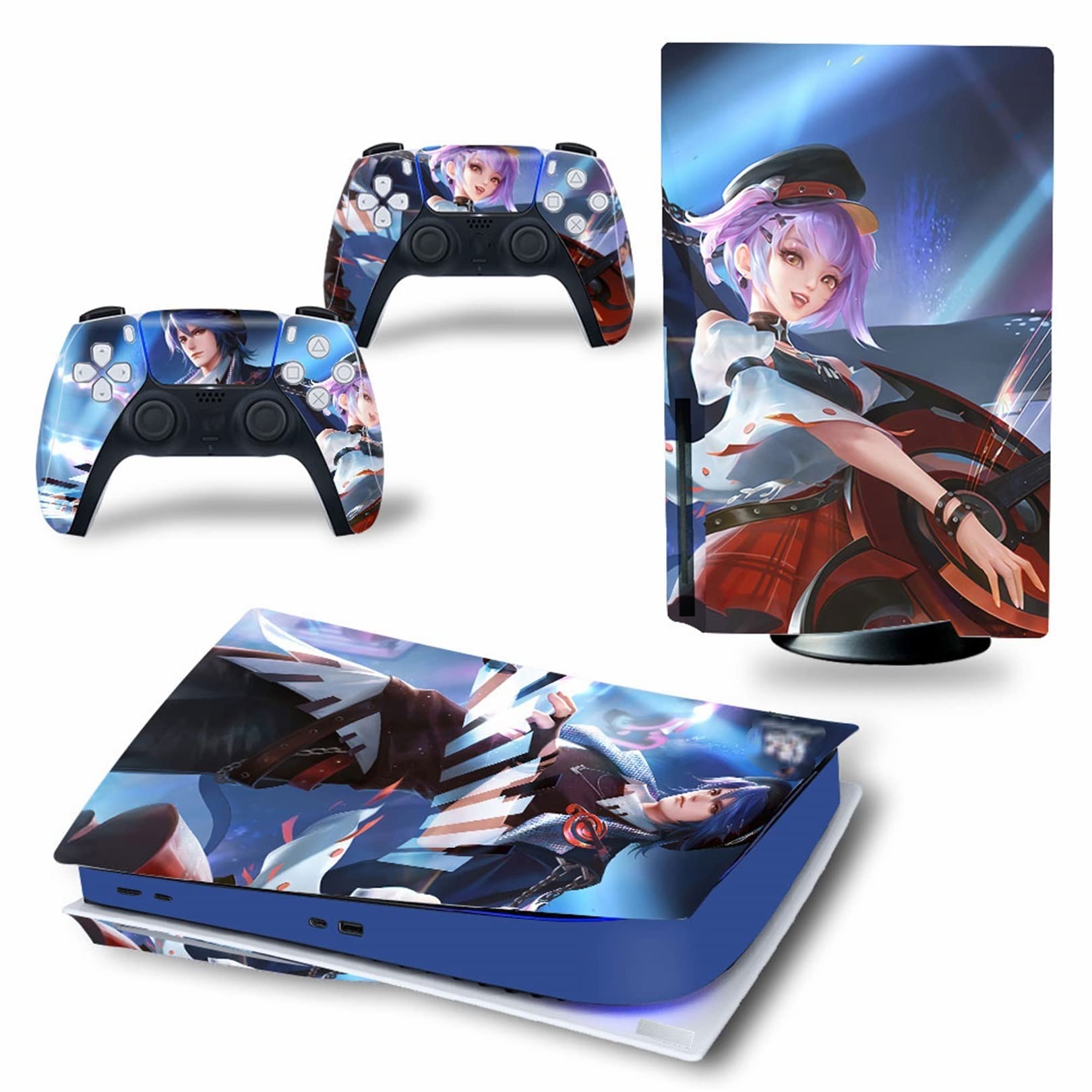 Top factory BUCEN for PS5 Skin Disc Edition & Digital Edition Console and Controller Vinyl Cover Skins Wraps Scratch Resistant, Compatible with for PS5 903282 Anti Scratch (Size : Digital Edition)