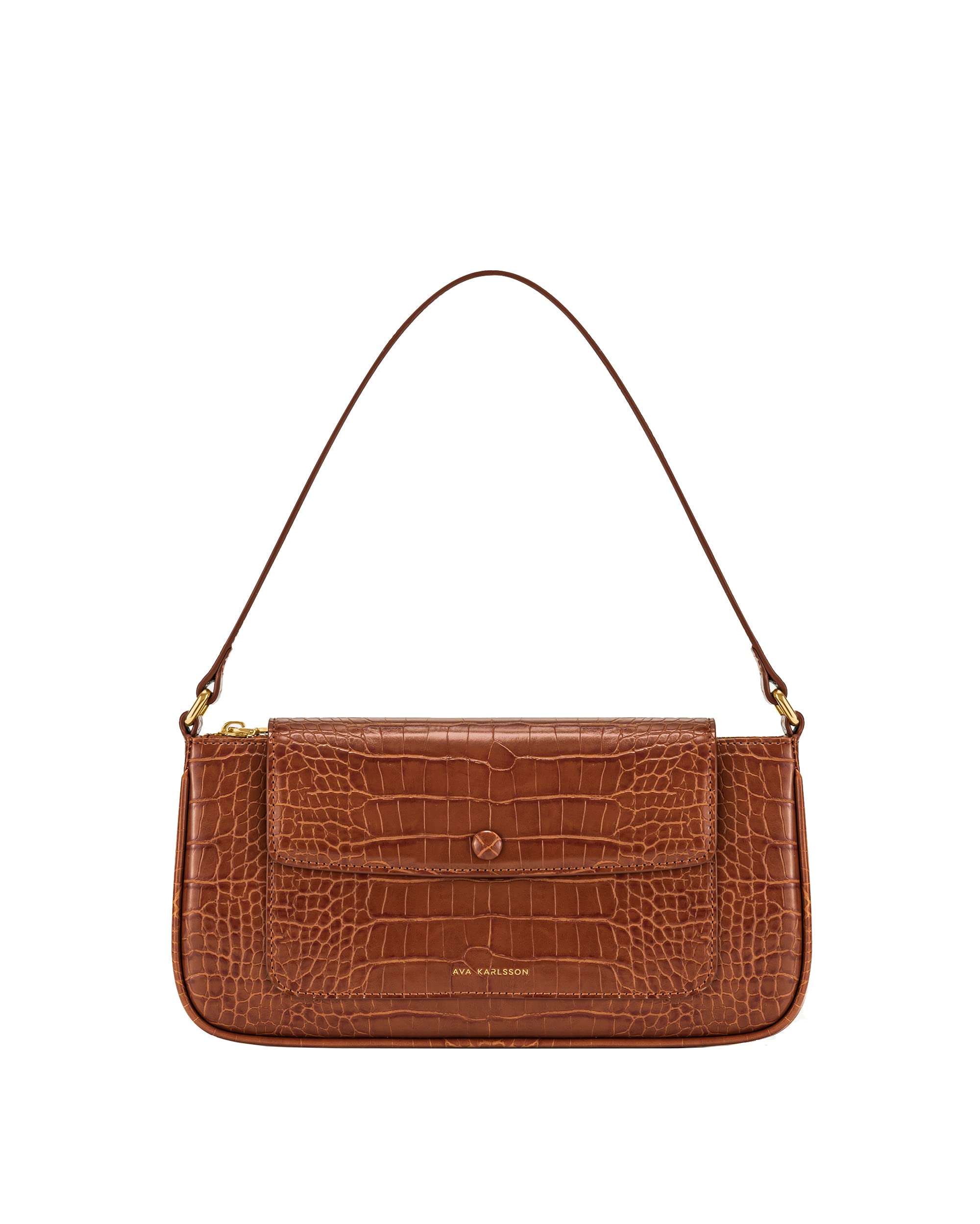 Shoulder Bag, Mini Handbags Purses, Brown Shoulder Bag for Women, PU Leather Crocodile Pattern Handbags