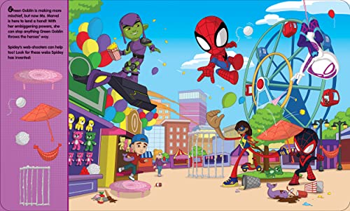 Marvel Spider-man Spidey and his Amazing Friends β Spidey on the Go! First Look and Find Activity Book and Spidey Plush Toy Gift Set β PI Kids