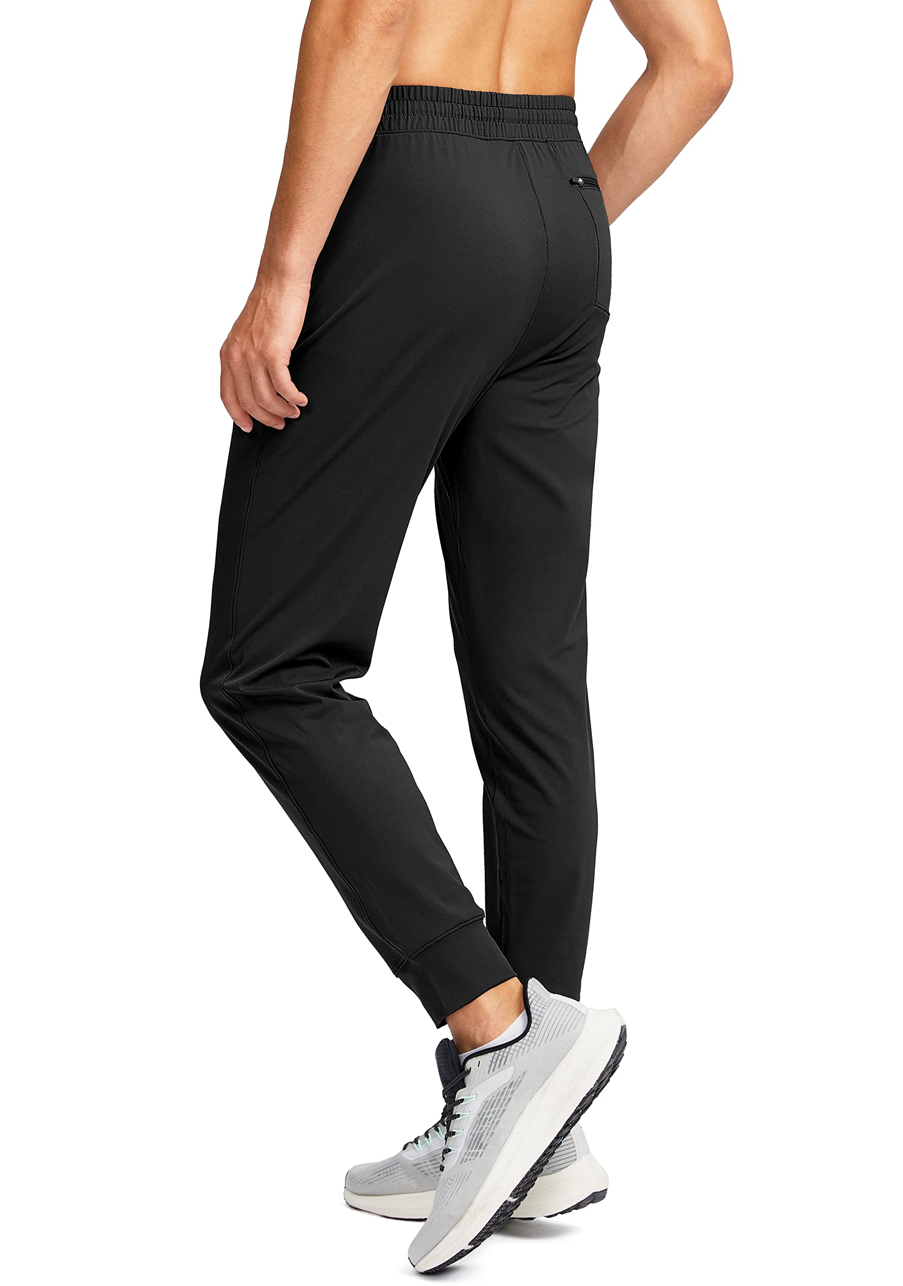 Pudolla Men's Joggers Sweatpants with 3 Zipper Pockets Workout Track Pants for Men Running Gym Walking Casual Golf(Black XX-Large)