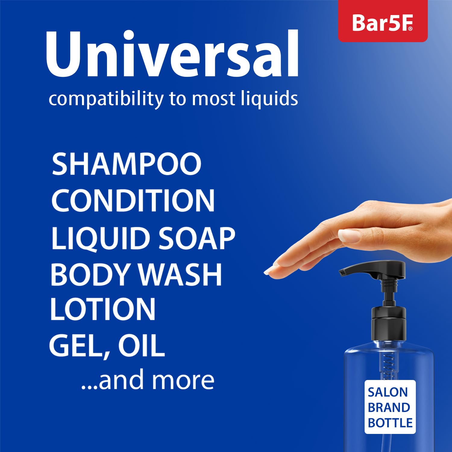 Liter 33.8 oz Shampoo Conditioner Pumps Fits Salon Brand Bottles, 2-Pack Pump Top Dispenser Compatible with 1-inch Neck Diameter Bottles (Black)