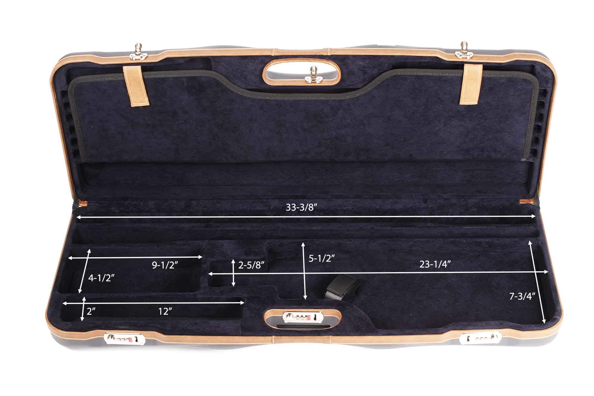Negrini OU Deluxe High Rib Skeet 2 Barrel Shotgun Case + Tube Set β 1652LX-TUBE/5212