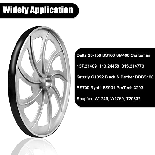 Urethane Band Saw Tires 9 inch Diameter, 2 Pack 9" x 1/2" x .095" Compatible with Branded Bandsaws including Jet Powermatic Grizzly Craftsman Delta/Craftsman/Grizzly/Black & Decker/Ryobi etc.