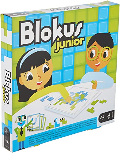 Mattel Games Blokus Junior Strategy Game for Kids and Family, Learning Game with 8 Mini Games for 5 Year Olds and Up