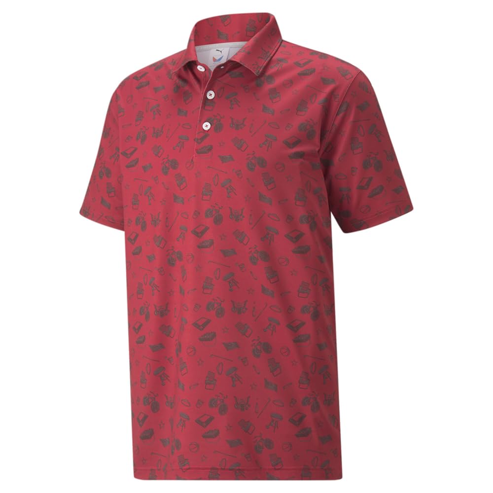 Puma Golf Men's Volition Block Party Polo, Ski Patrol-Quiet Shade, 3X-Large