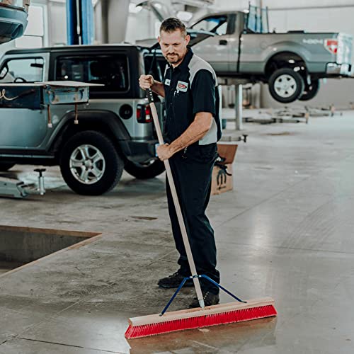 USA Broom 24 in Heavy Duty Push Broom Indoor/Outdoor Garage Shop 100% Made in USA