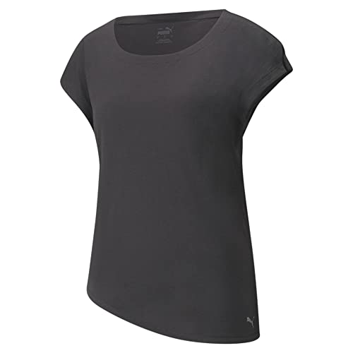 PUMA Women's Studio Foundation Tee, Black, Large