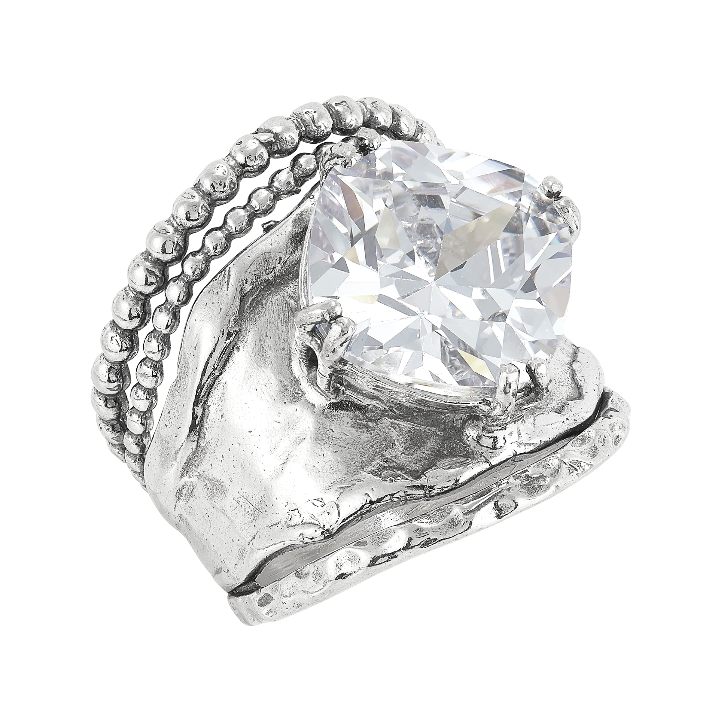 Silpada 'Full of Charm' Sterling Silver Cubic Zirconia Ring, Size 9, Size 9