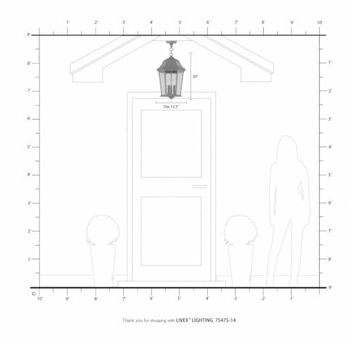 Livex Lighting 75475-14 Textured Black Outdoor Semi-Flush Mount with Clear Water Glass