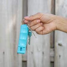NW Self Defense Products Freeze +P Pepper Spray - 1/2 oz Stream - Teal Key Chain (Flip Top)