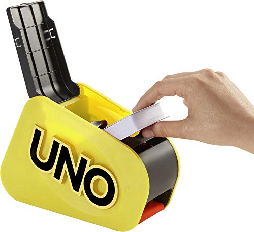 Mattel Games UNO Attack Card Game for Family Night with Card Launcher Featuring Lights & Sounds and Mega Hit Rule (Amazon Exclusive)