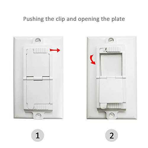 Rocker Light Switch Guard, ILIVABLE Child Proof Switch Plate Cover Guard Protects Your Lights from Being Accidentally Turned On or Off by Children and Adults (Clear,Pack of 2)