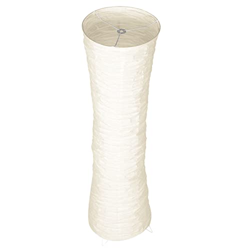 OSALADI Floor Light Shade Modern Vertical Paper Lamp Shade Nordic Lamp Shade Replacement Floor Light Cover for Home, Beige
