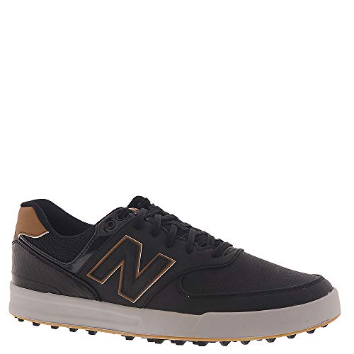 New Balance Men's 574 Greens Golf Shoe, Black, 10.5 Wide