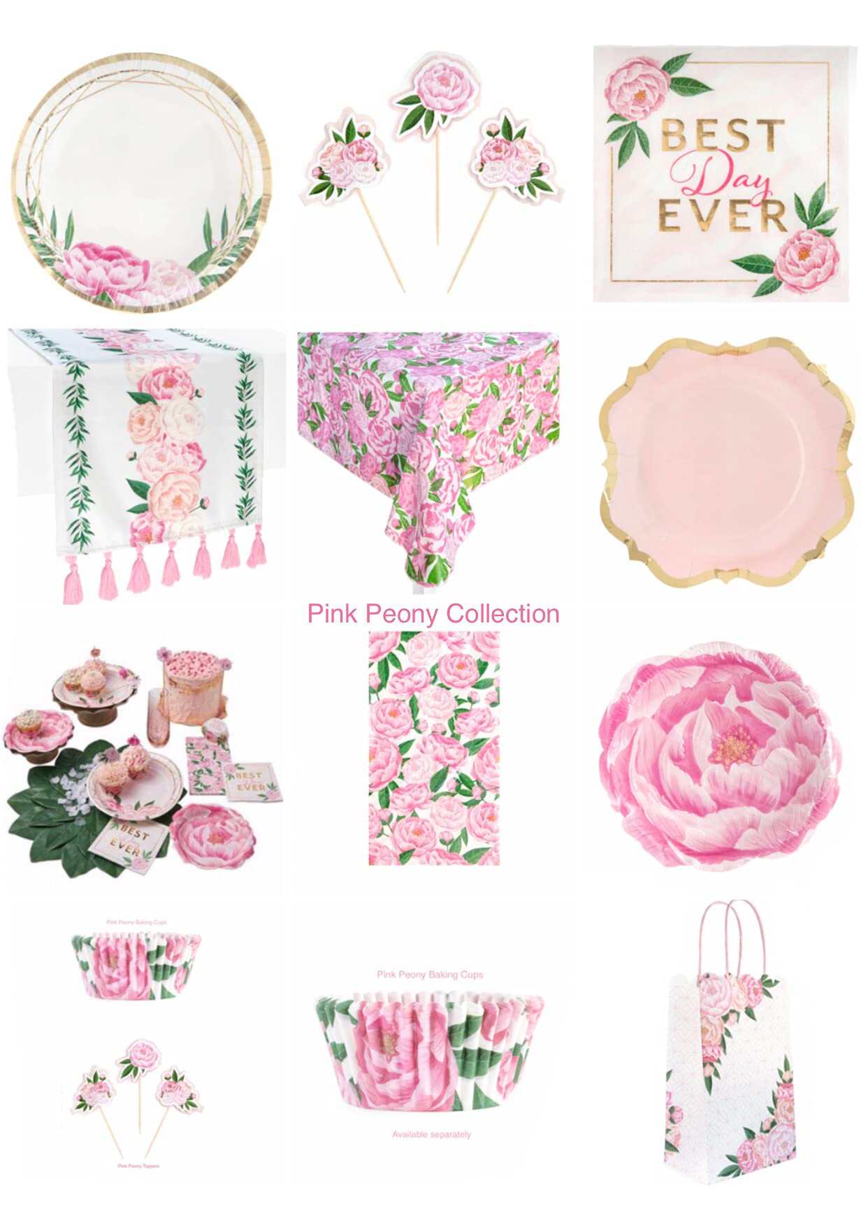 MSPCI Peonies Guest Towels Hostess Napkins by Celebrate It Spring, 24ct. Pink