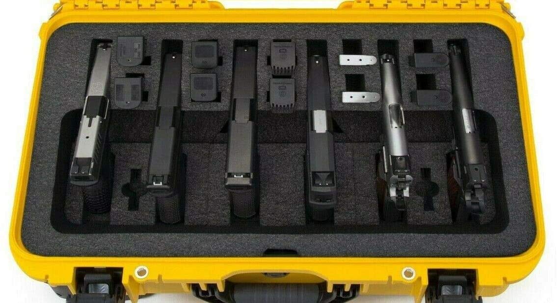 Pelican 1535 custom 6 pistol insert - Fits Pelican 1535 case.