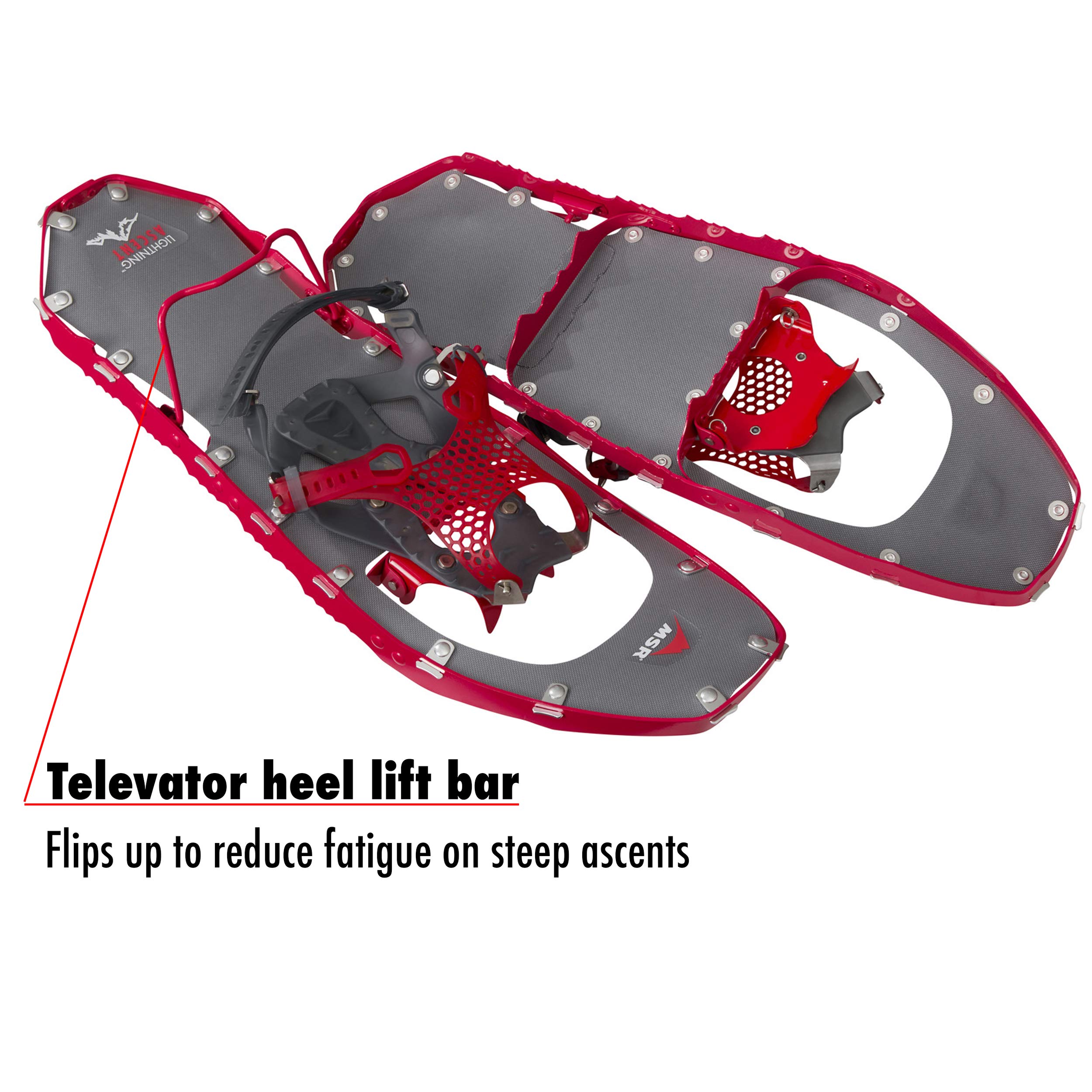 MSR Lightning Ascent Women's Backcountry & Mountaineering Snowshoes with Paragon Bindings, 25 Inch Pair, Gunmetal