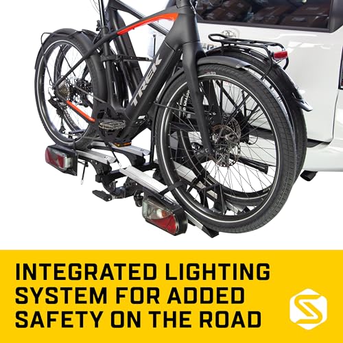 Saris Door County 2 Bike Motorized Hitch Rack | Electric Hitch Lift for Easy Loading | Built-in Tilt and Electric Rear Lights | Made in The USA.