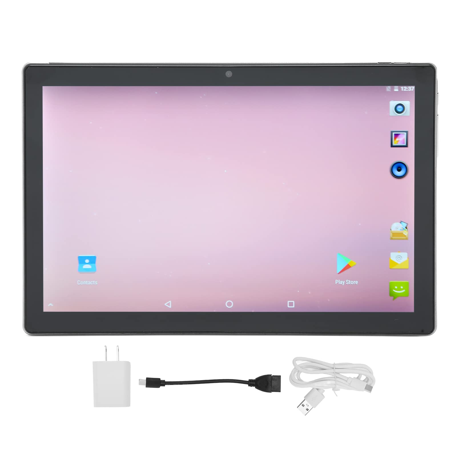 Tablet 10 Inch, Tablet PC 4GB 256GB Support 4G Network Front 5MP Rear 8MP 2.4G 5G WiFi Calling Tablet with Front 5MP Rear 8MP Camera, 7000mah Battery (Silver)