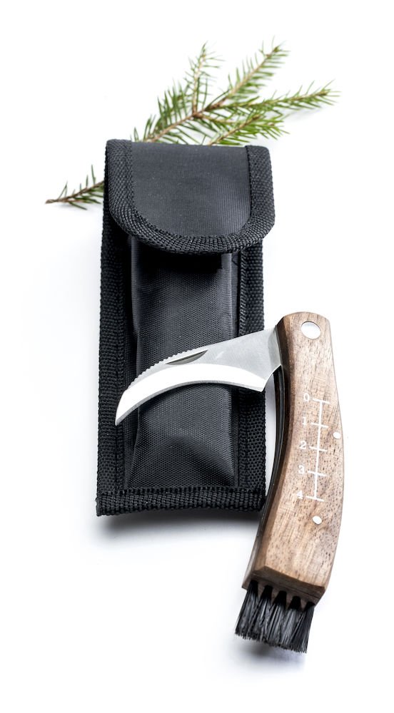 Sagaform Forest Mushroom/Truffle Knife with Canvas Case,Brown