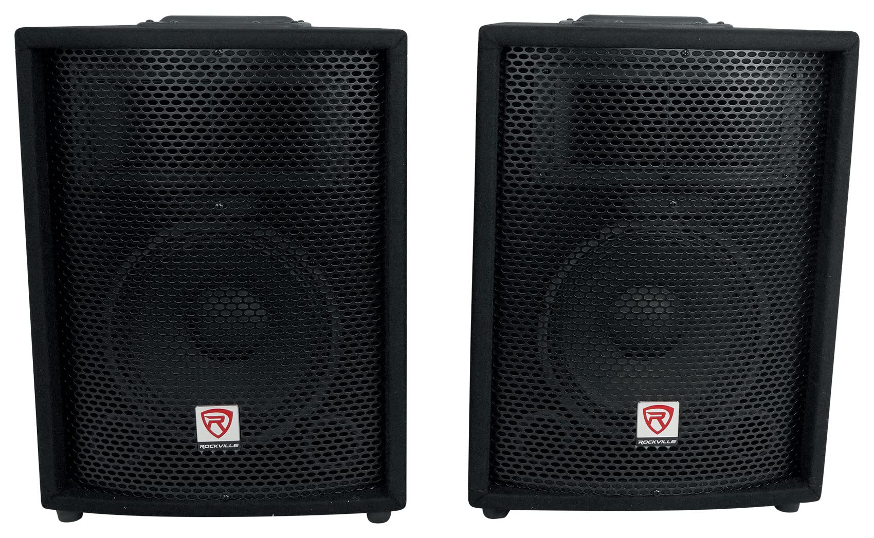 Rockville Package PA System Mixer/Amp+10" Speakers+Stands+Mics+Bluetooth, (RPG2X10)