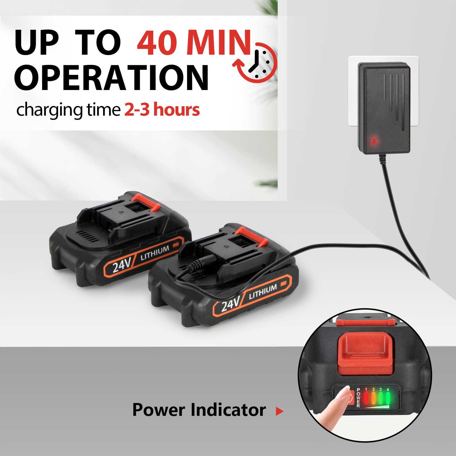 Mini Chainsaw 6-Inch Cordless,HanQi Battery Powered Handheld Chain Saw with 2 Large Capacity Battery and 2 Chains,Electric Small Chainsaw for Wood Cutting Tree Trimming