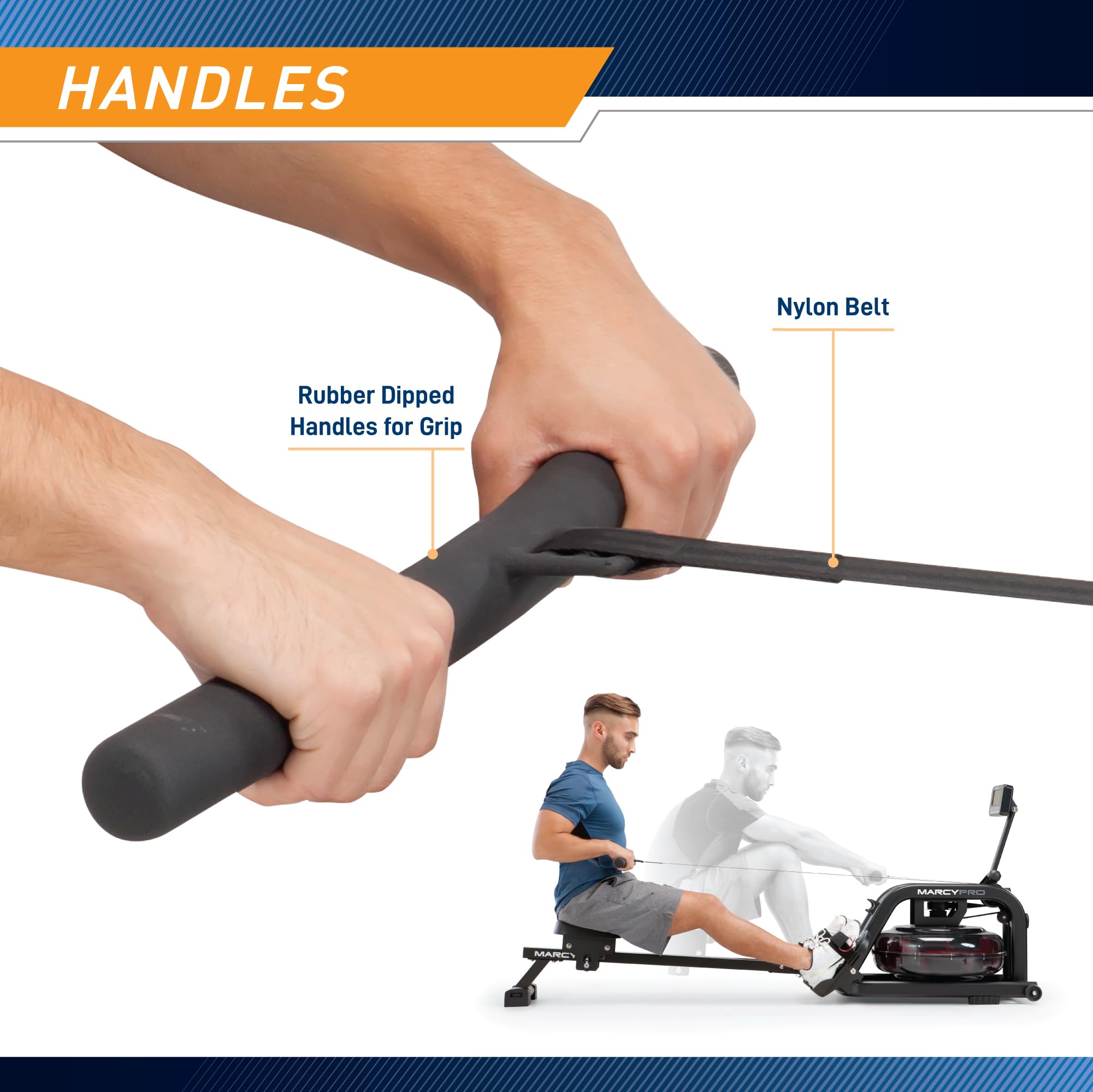 Marcy Water Rowing Machine Cardio Training Equipment, 300-lb Capacity NS-6070RW, Black