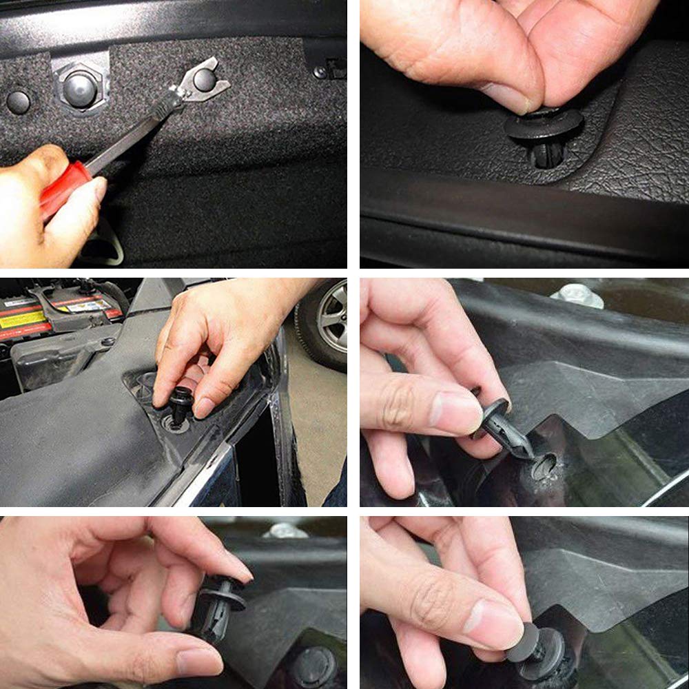 Plastic Retainer Clips Car Fasteners Clip Auto Accessories, 723PCS Bumper Clips Kit Auto Rivets Fasteners Kit with 10 Cable Ties for Honda Toyota GM Ford Chevy