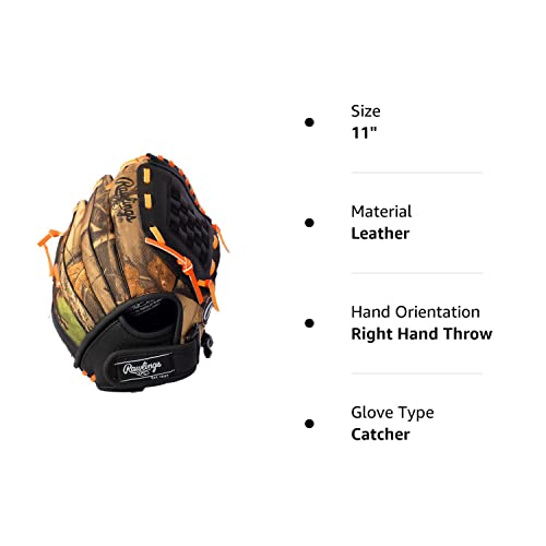 Rawlings Playmaker Camo Kids Baseball Glove for Kids 5-8 - TBall Glove – 11" - Right Hand Throw - Glove Fits on Left Hand - Make Selection Carefully