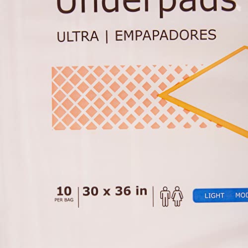 McKesson Ultra Underpads, Incontinence, Heavy Absorbency, 30 in x 36 in, 10 Count