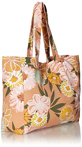 Roxy Women's Anti Bad Vibes Tote Bag, Toasted Nut Bloom Boogie 223, 1SZ