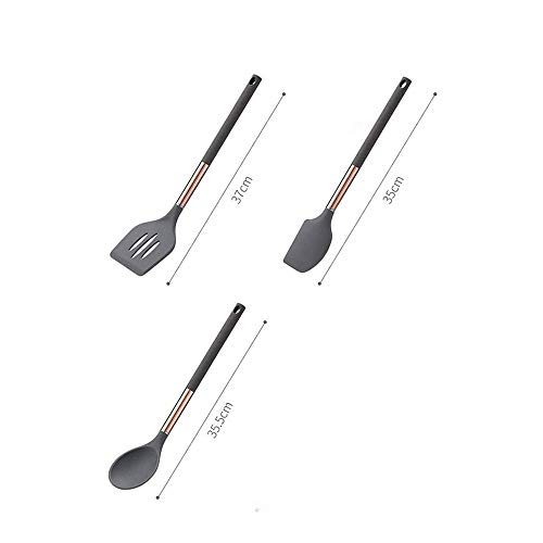 LMMDP Silicone Kitchenware Non-stick Cookware Cooking Tool Spatula Ladle Egg Beaters Shovel Spoon Soup Kitchen Utensils Set