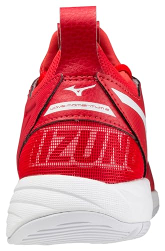 Mizuno Women's Wave Momentum 2 | Women's Indoor Volleyball Shoe | Red/White | US Women's 11.5