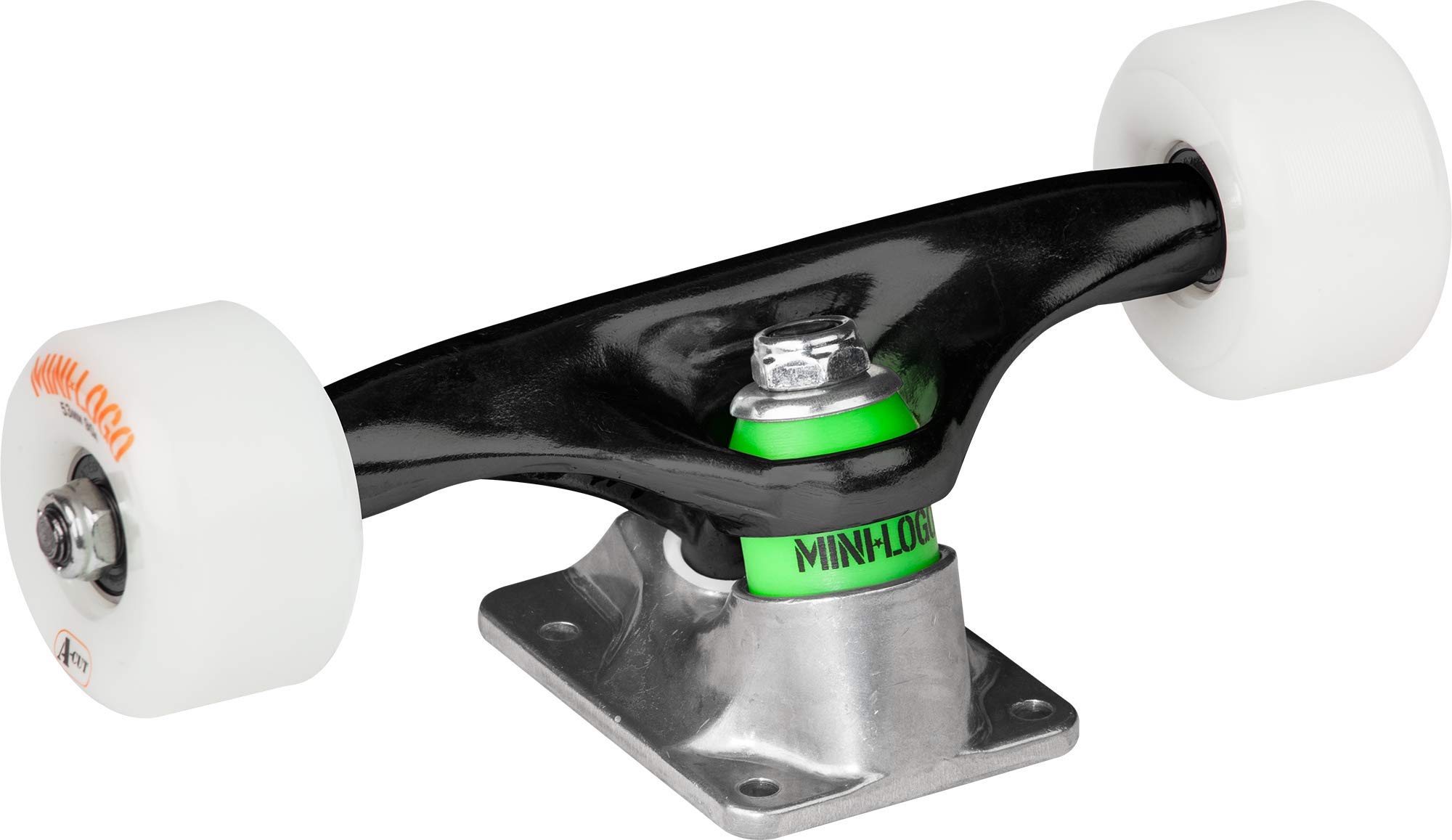 Mini Logo Black/Raw 8.38" Subassembly Trucks w/ 53mm x 101a Wheels, ML Bearings, (Medium 94a Bushings)