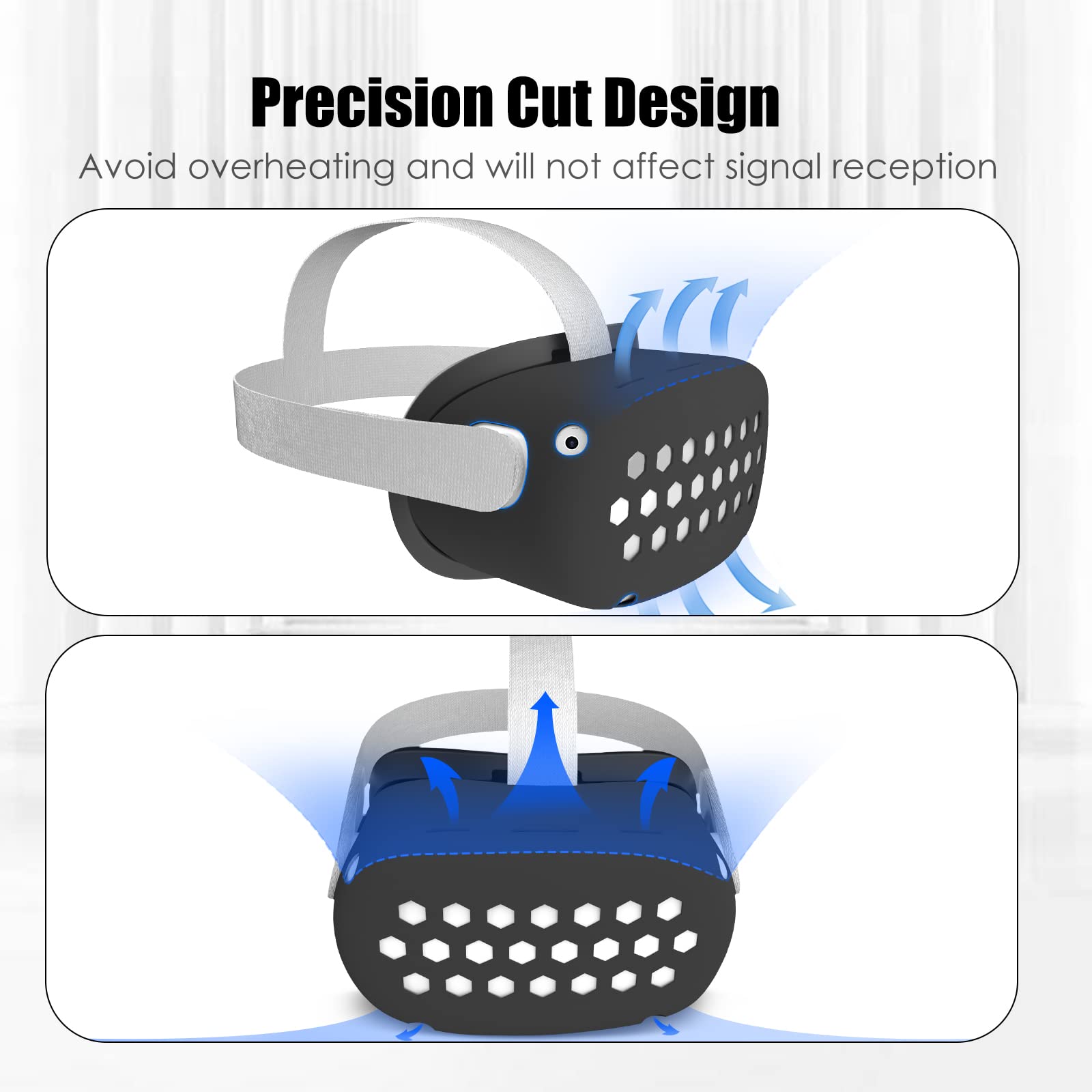 Silicone Protective Cover Set for Oculus Quest 2, VR Face Cover, Controller Grip, Lens Protector, Cleaning Pen, Disposable Eye Mask,Shakes Stick Caps