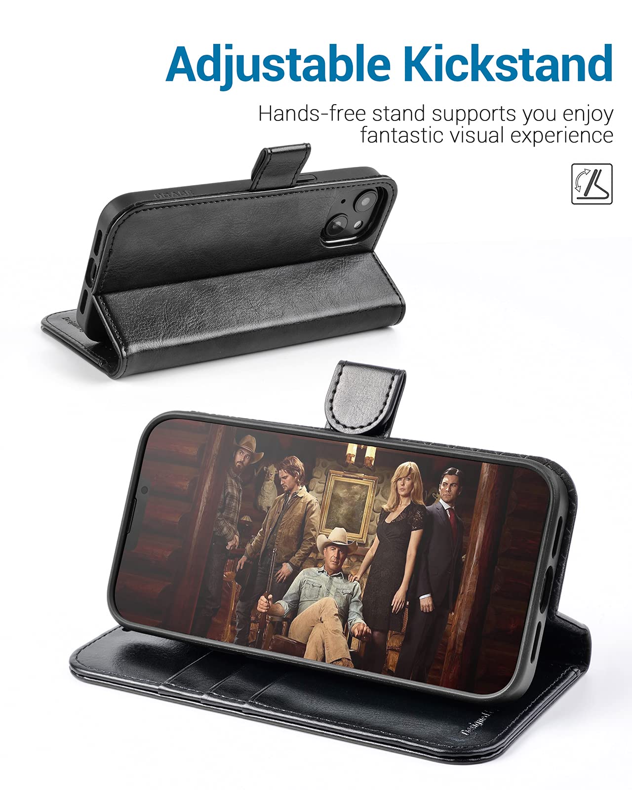 OCASE Compatible with iPhone 13 Wallet Case, PU Leather Flip Folio Case with Card Holders RFID Blocking Kickstand [Shockproof TPU Inner Shell] Phone Cover 6.1 Inch 2021 (Coffee)