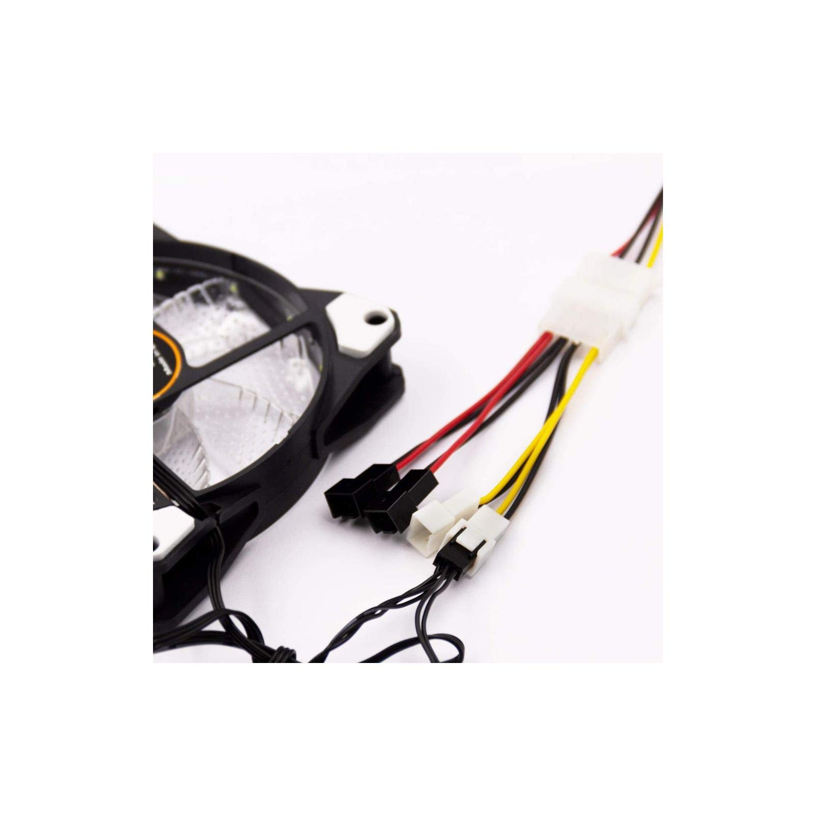 Liyafy Adapter Converter Cable IDE Molex 4-Pin to 4X 3-Pin TX3 Case Cooling Fan Power Cable 4.5inch 4Pcs