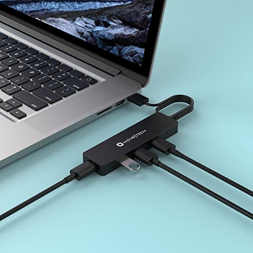 NOV8Tech USB C Hub Adapter for MacBook Air M1 Gold 2022/2021-2018, Mac Air USB Thunderbolt 3 Multiport Adapters with 4K HDMI, Gigabit Ethernet, TB3 100W PD, SD 4.0 UHS-II & MicroSD Reader, 2X USB 3.0