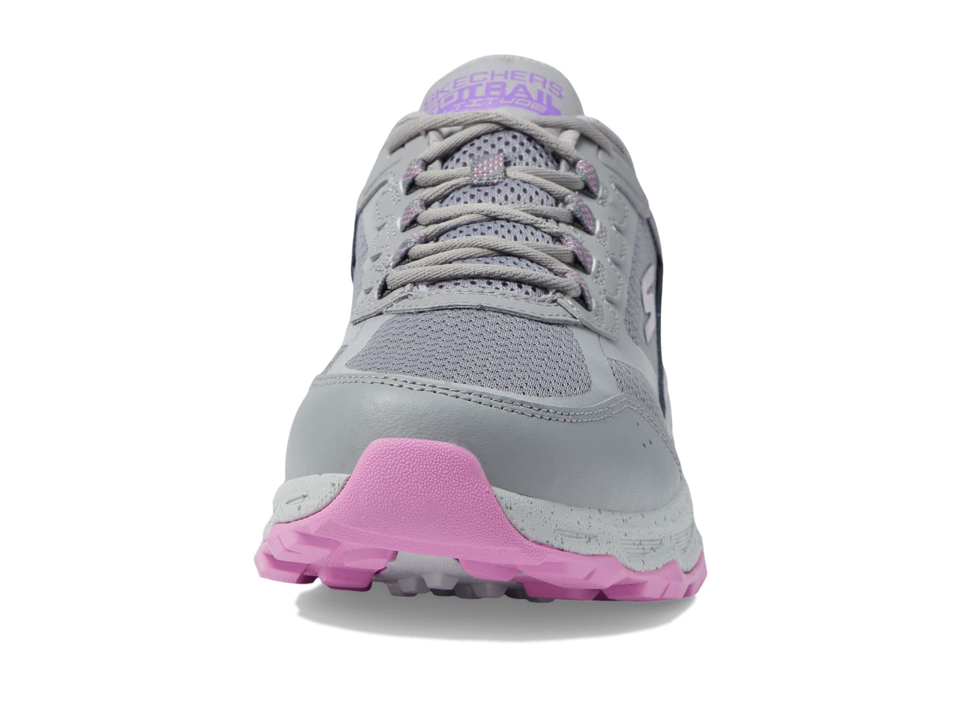 Skechers Women's GO Run Trail Altitude-Ridgeback Hiking Shoe, Gray/Pink, 8