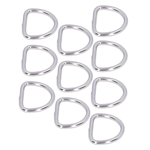 Stainless Steel Pad Eye D-ring Tie Down Anchor 10pcs Marine Grade D Ring Stainless Steel 316 Welded Seamless Boat Accessories 4x30x22mm