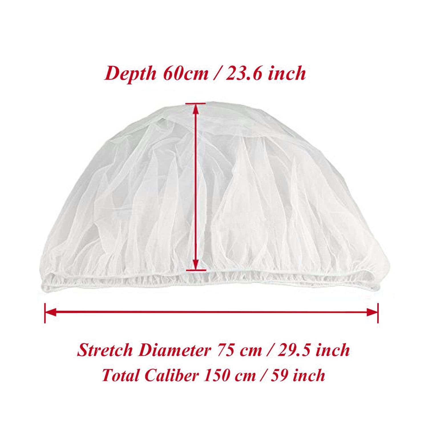 NEPAK 3 Pack Mosquito Net for Baby Stroller,Fits Crib,Car Seat and Infant Carrier(White)
