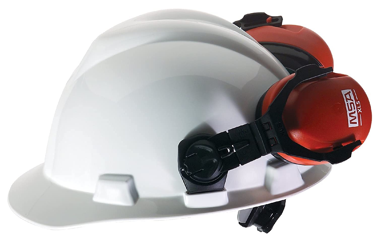 MSA 10061535 SoundControl XLS Cap Model Mounted Hearing Protection, 23 dbA, Fits Slotted Cap Style Hard Hats, Cushioned Ear Pads, Earmuffs Adjustable for Custom Fit, Durable & Comfortable Accessory
