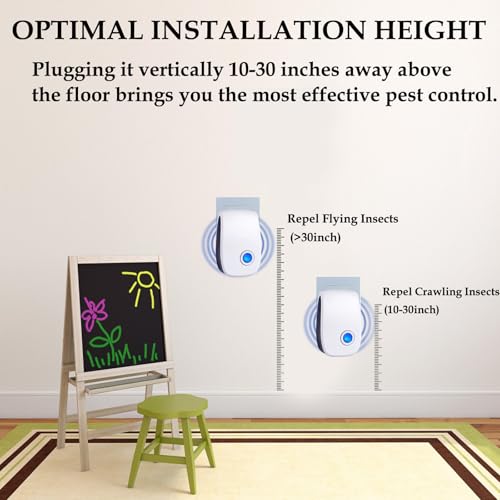 Ultrasonic Pest Insect Repeller 10 Pack Repellent Plug in, Mosquito Repellent, Rodent Repellent Indoor Ultrasonic Pest Control Roach, Mice, Spider Insects Mosquito Rodent Repellent