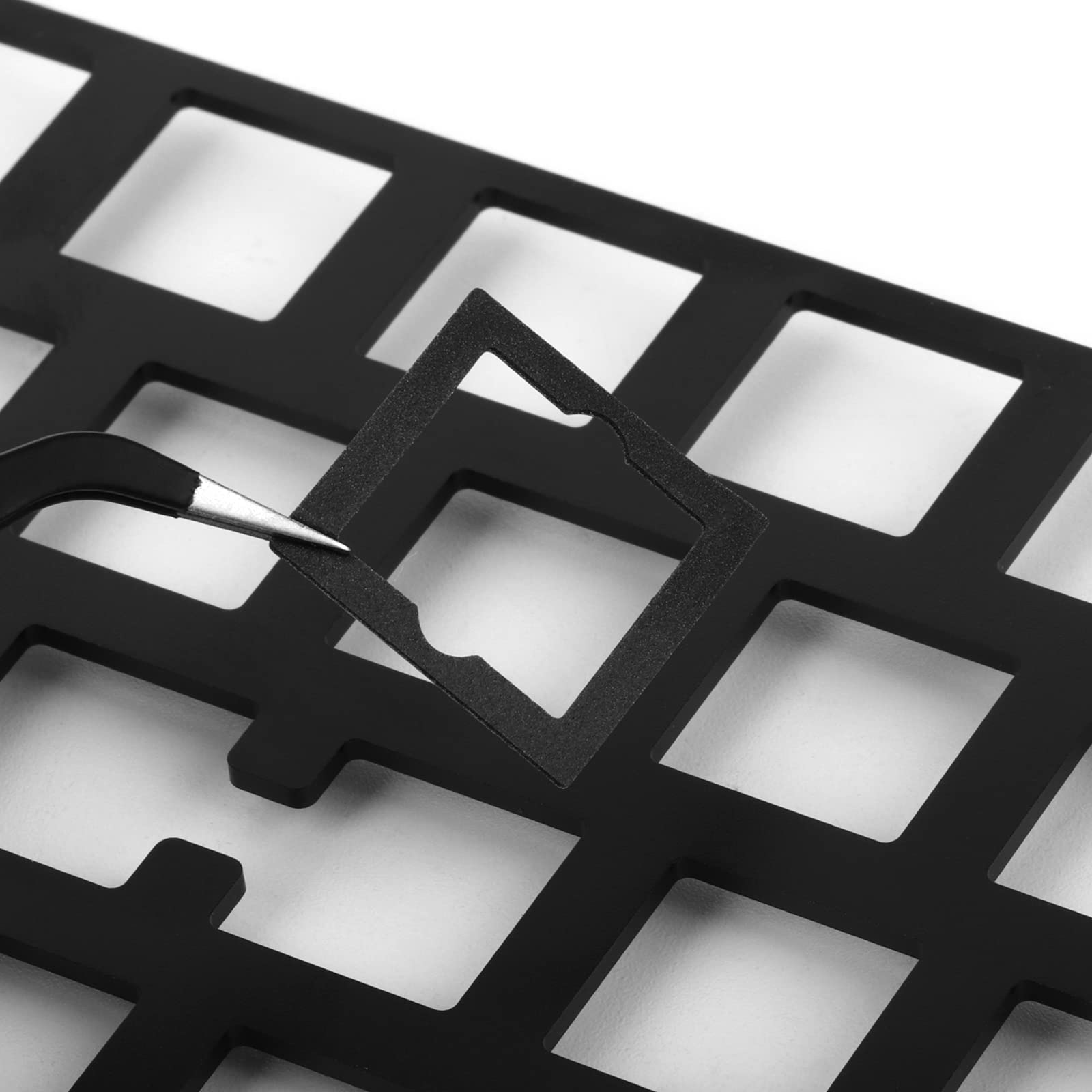 RunJRX Poron Keyboard Positioning Board Pads 0.5mm thick,Customized Keyboard Positioning Board Poron Dampener with Tweezers for installation